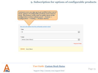 Custom Stock Status: Magento Extension by Amasty. User Guide. | PPT