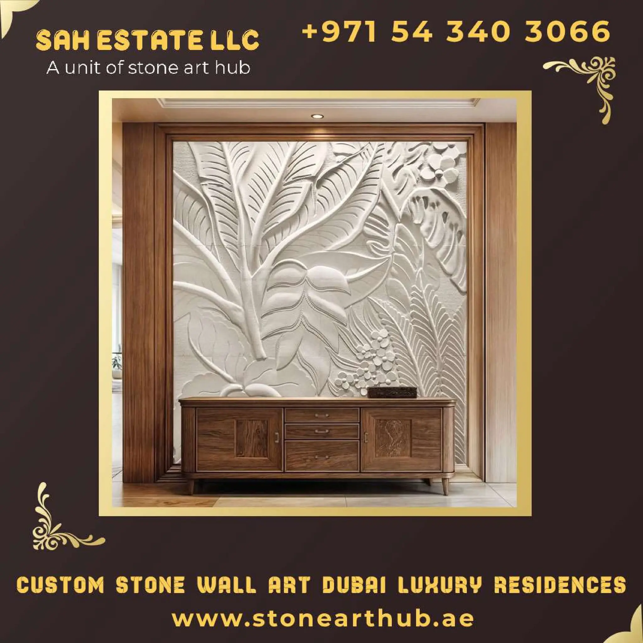 Custom Stone Wall Art Dubai Luxury Residences | PDF