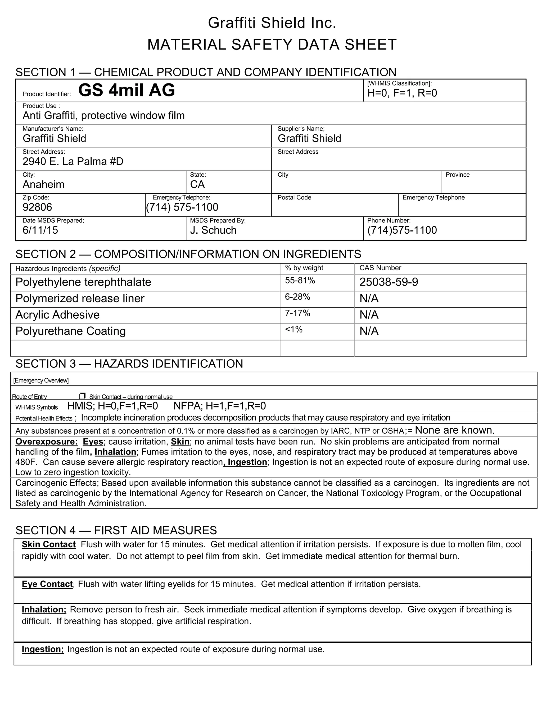 Custom tint-solutions-austin-san-antonio-window-film-msds-gs-4mil-ag | PDF