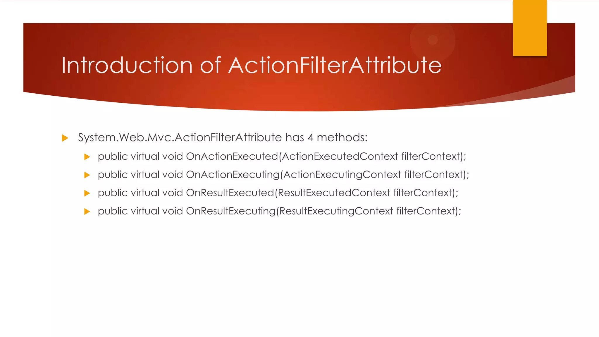 Custom action filterattribute | PPT