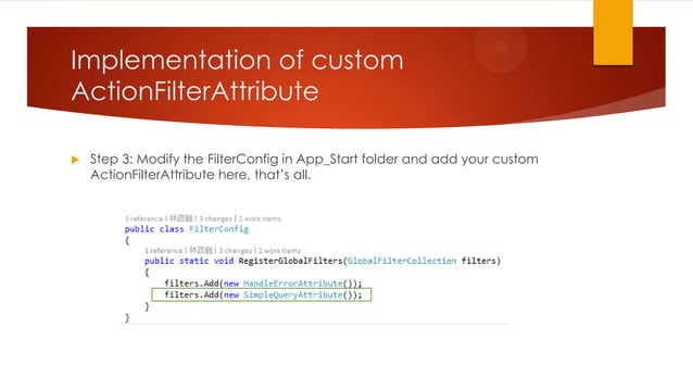 Custom action filterattribute | PPT
