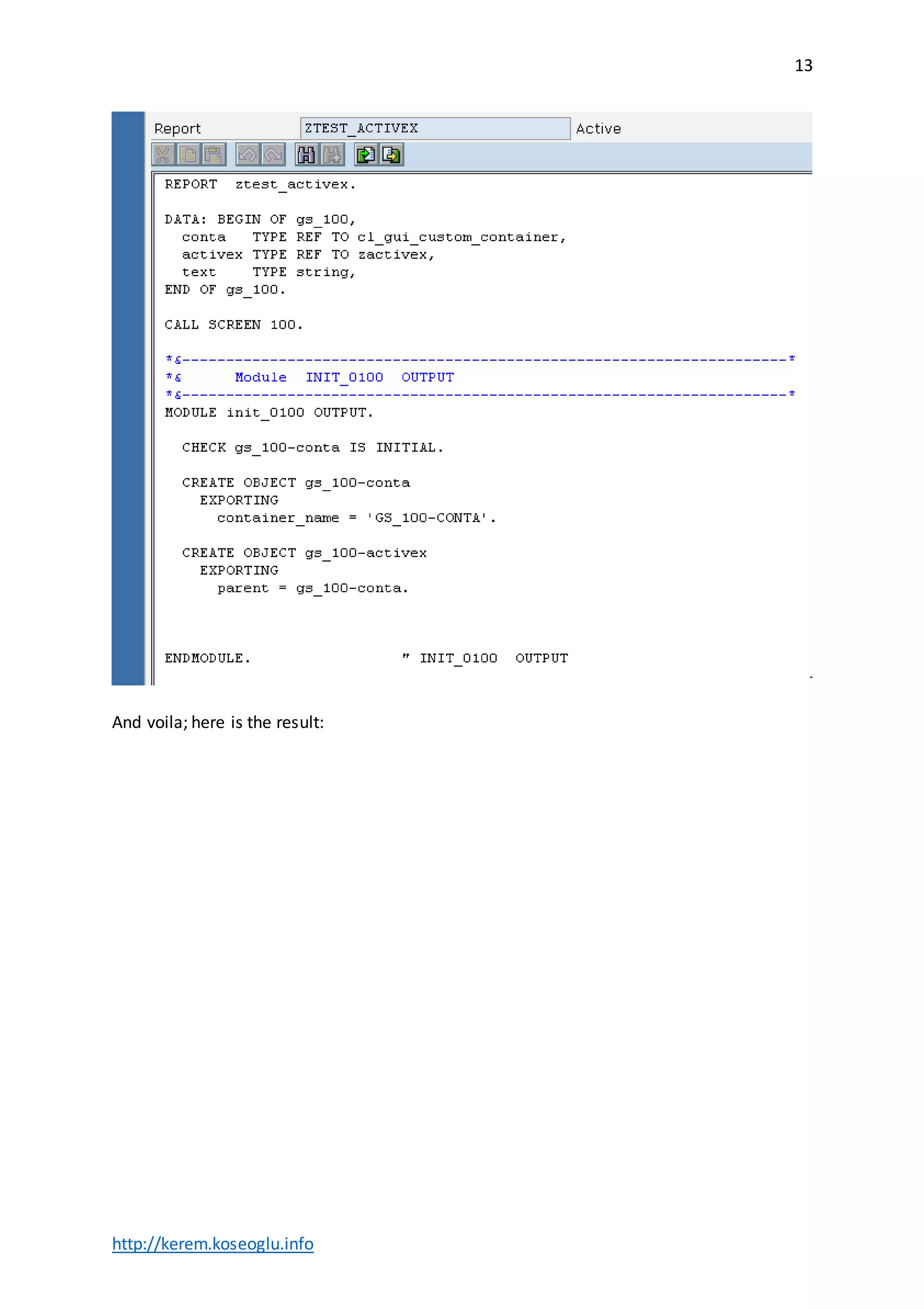 Embedding custom ActiveX controls into SAP GUI | DOCX
