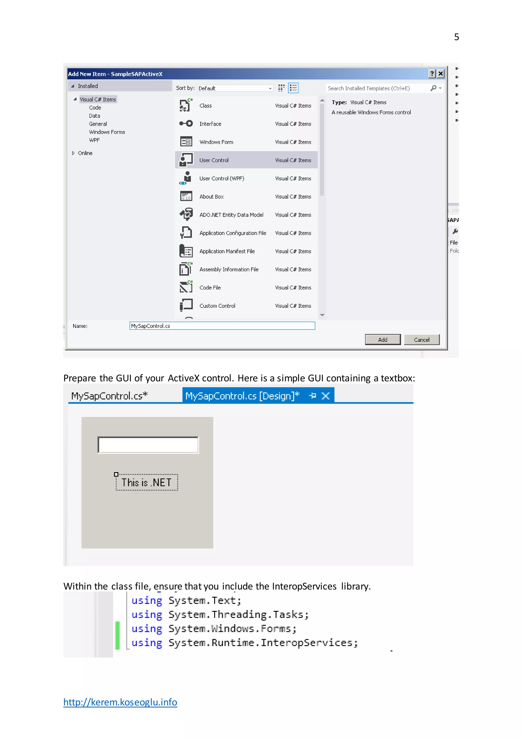 Embedding custom ActiveX controls into SAP GUI | DOCX