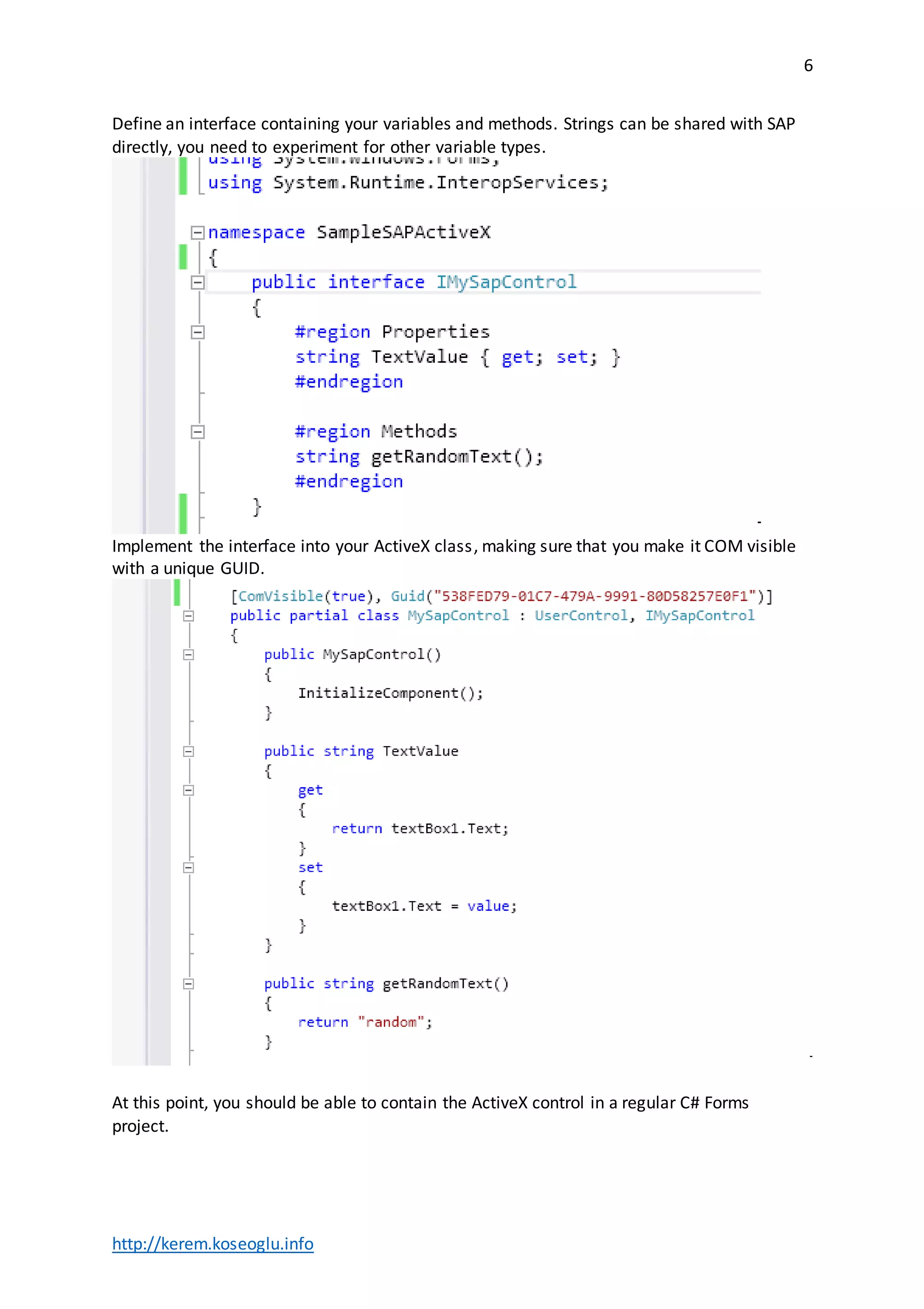 Embedding custom ActiveX controls into SAP GUI | DOCX