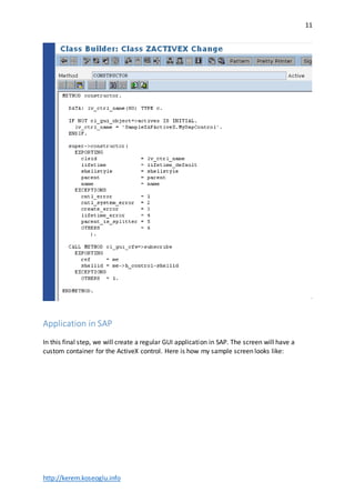 Embedding custom ActiveX controls into SAP GUI | DOCX | Operating Systems | Computer Software ...