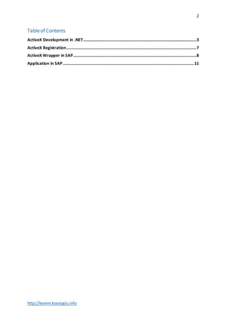 Embedding custom ActiveX controls into SAP GUI | DOCX | Operating Systems | Computer Software ...