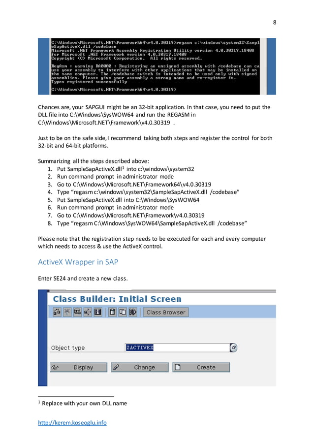 Embedding custom ActiveX controls into SAP GUI | DOCX | Operating Systems | Computer Software ...