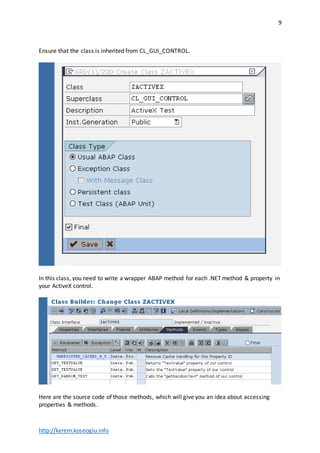 Embedding custom ActiveX controls into SAP GUI | DOCX | Operating Systems | Computer Software ...