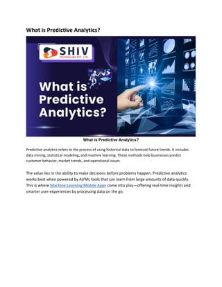 AI/ML Software for Predictive Data Analytics | PDF