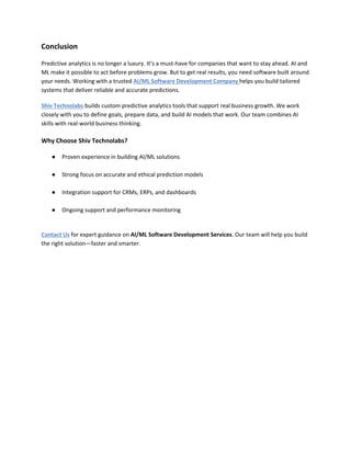 AI/ML Software for Predictive Data Analytics | PDF