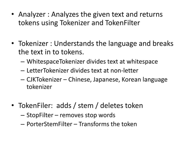 Custom Analyzer Using Lucene Ppt