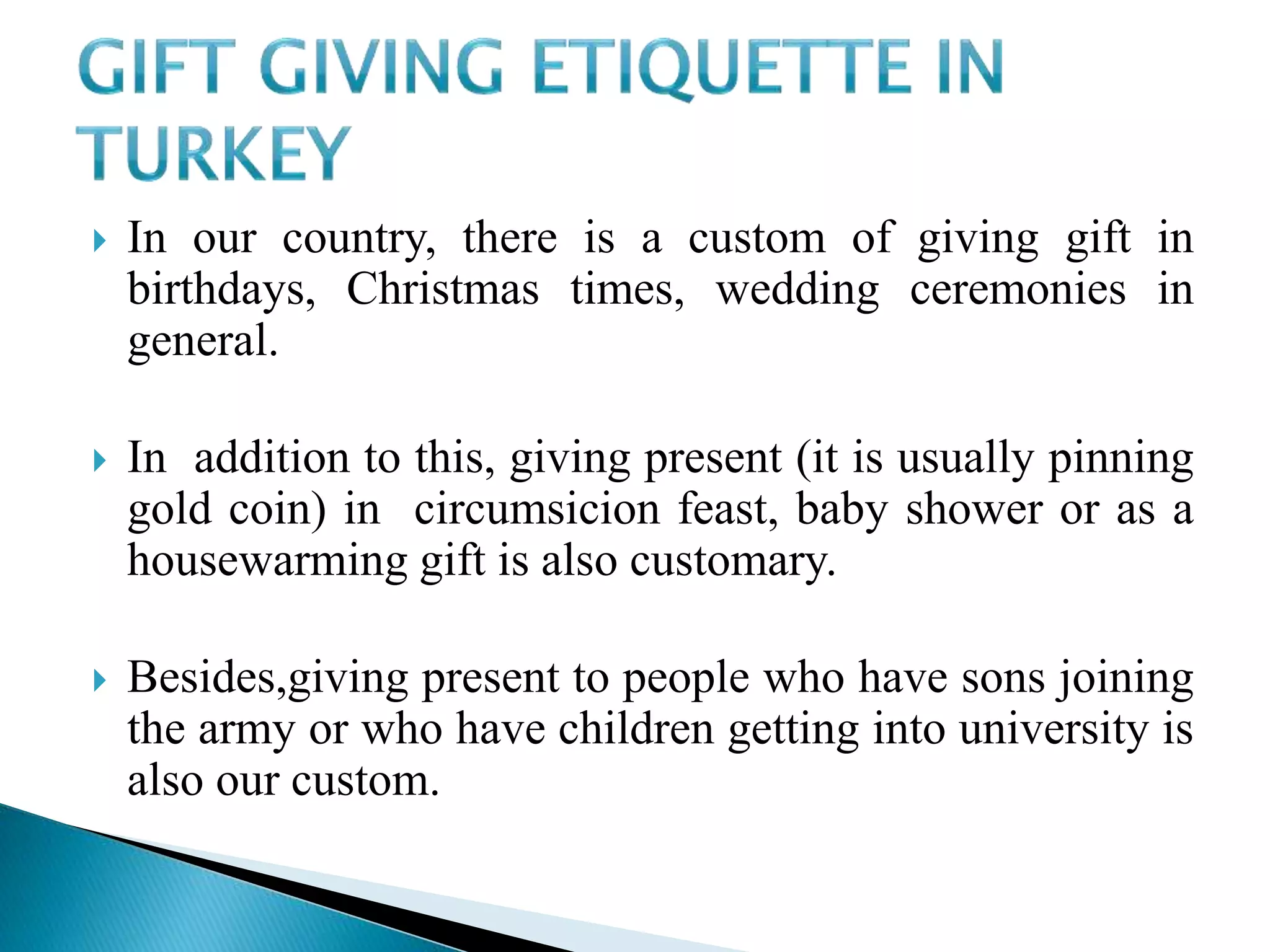 Custom and Etiquette in Turkey | PPTX | National & Civic Holidays ...