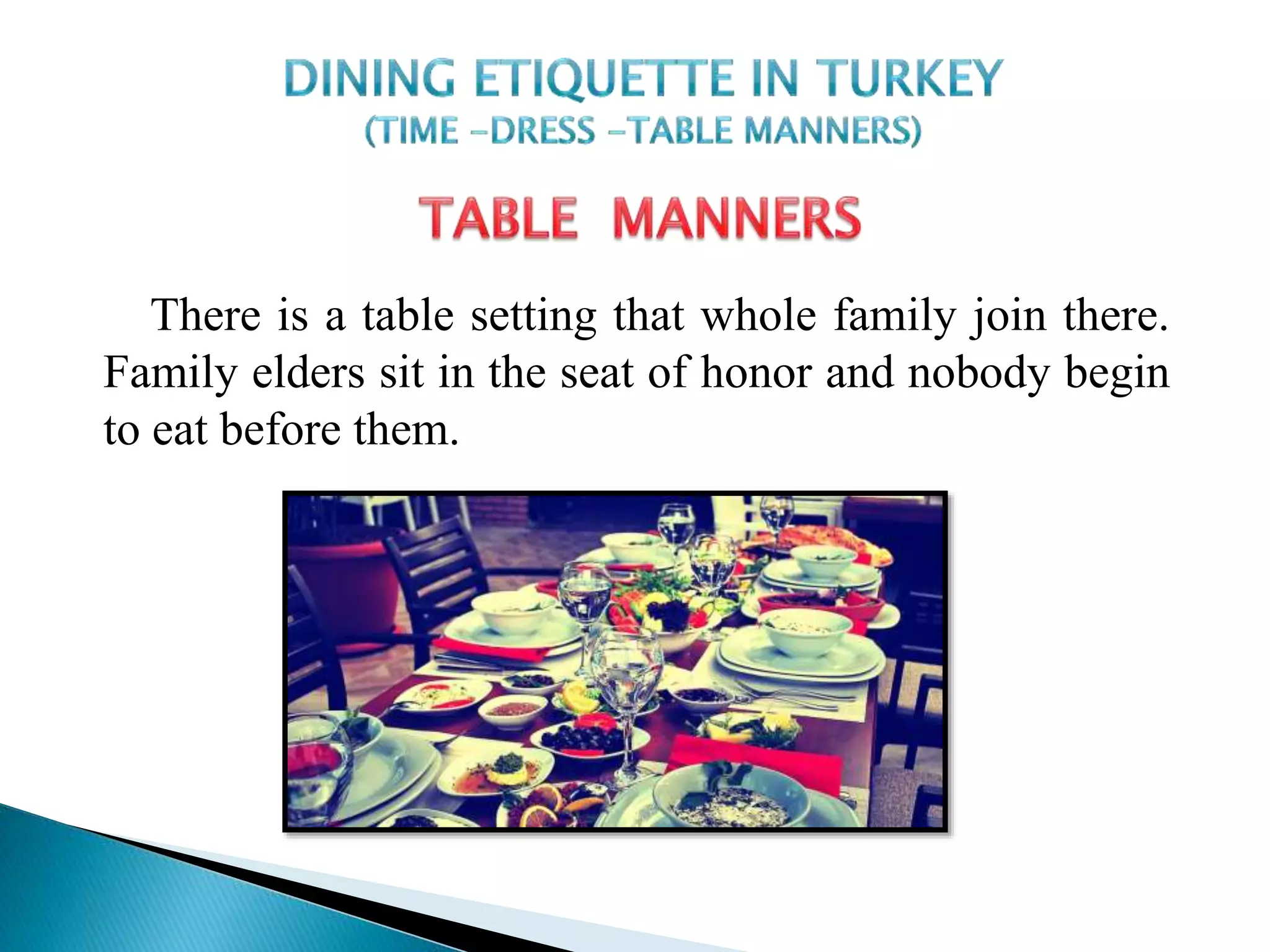 Custom and Etiquette in Turkey | PPTX | National & Civic Holidays ...