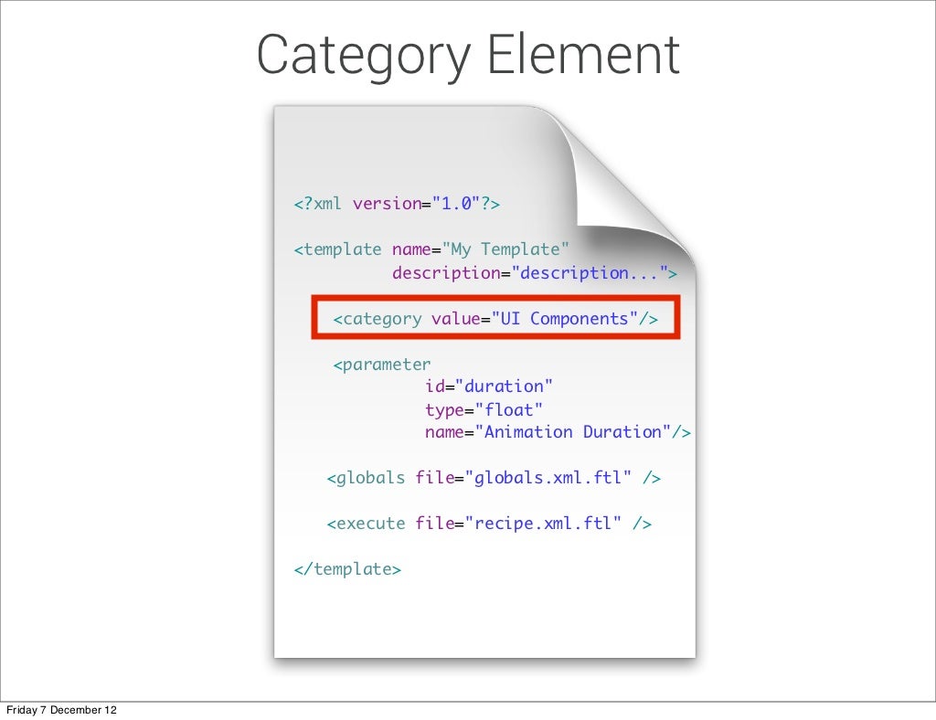 Create code template for android studio - donboston