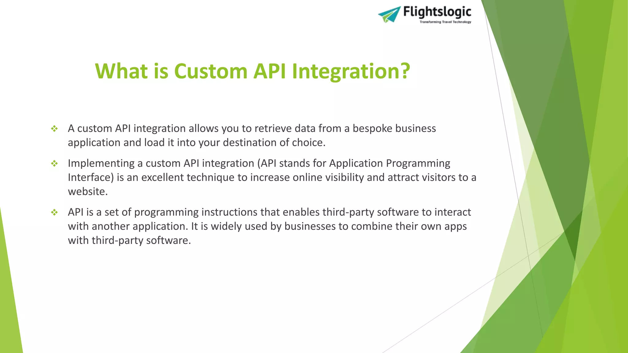 Custom API Integration.pptx | Internet | Computing