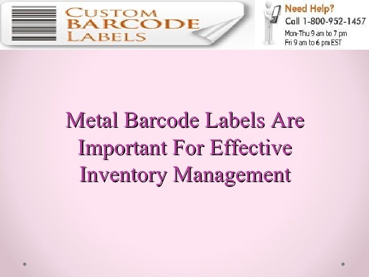 Metal Barcode Labels Are Important For Effective Inventory Management