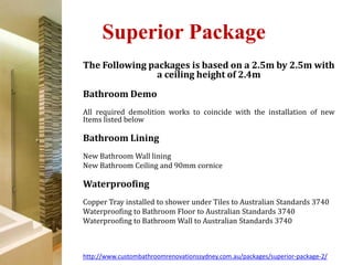 Renovation Packages | PPTX | Bath and Shower | Personal Care