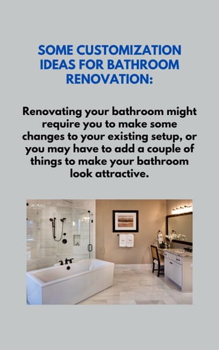 Custom Bathroom Renovation Ideas | PDF