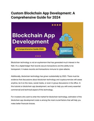 Custom Blockchain App Development_ A Comprehensive Guide for 2024.pdf
