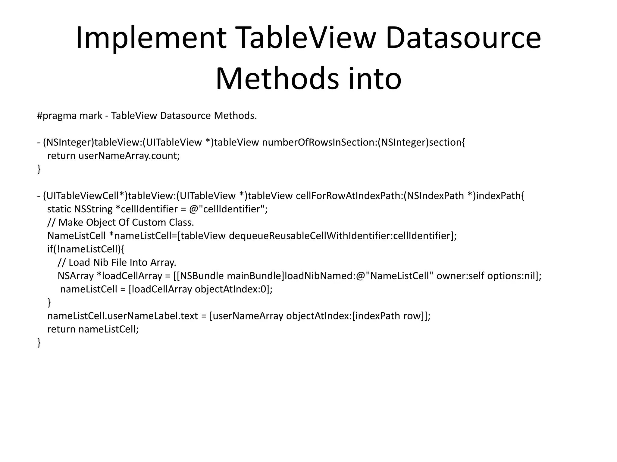 Custom cell in objective c | PPTX | Computing | Technology & Computing