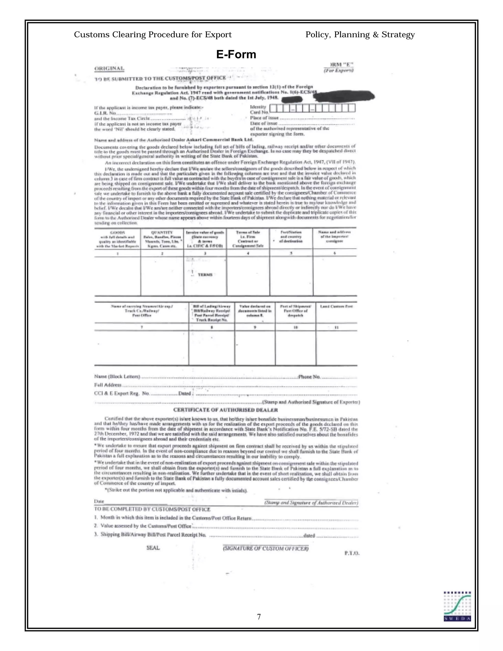 Custom clearance procedure for export | PDF Custom clearance procedure for export | PDF