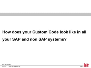 Custom code management & tools | PPT