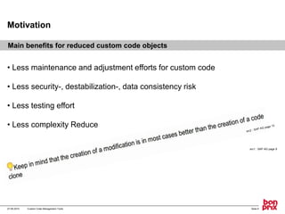 Custom code management & tools | PPT