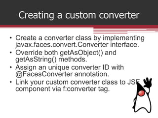 Custom components in JSF | PPT