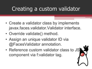 Custom components in JSF | PPT