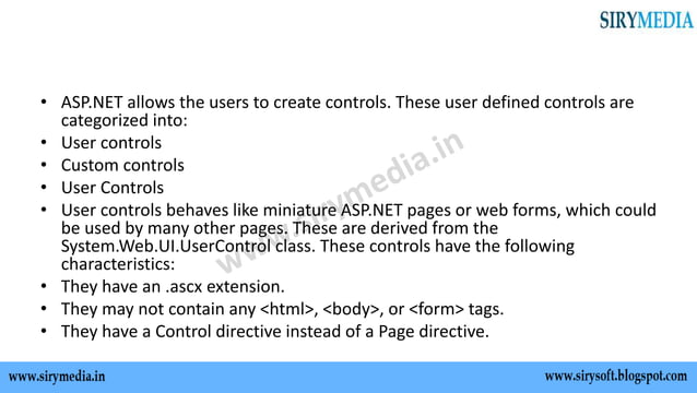 Custom control in asp.net