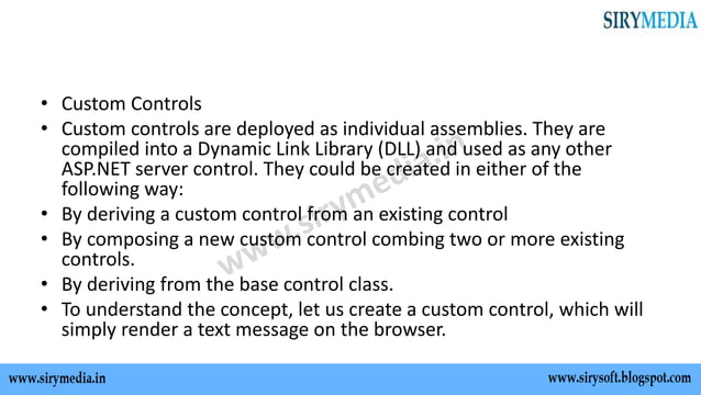 Custom control in asp.net