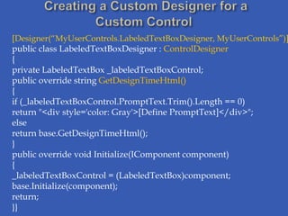 Custom controls | PPTX | Web Design and HTML | Internet