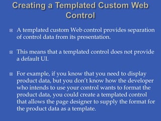 Custom controls | PPTX | Web Design and HTML | Internet