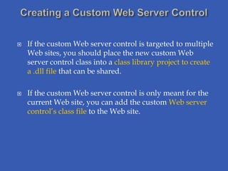 Custom controls | PPTX | Web Design and HTML | Internet