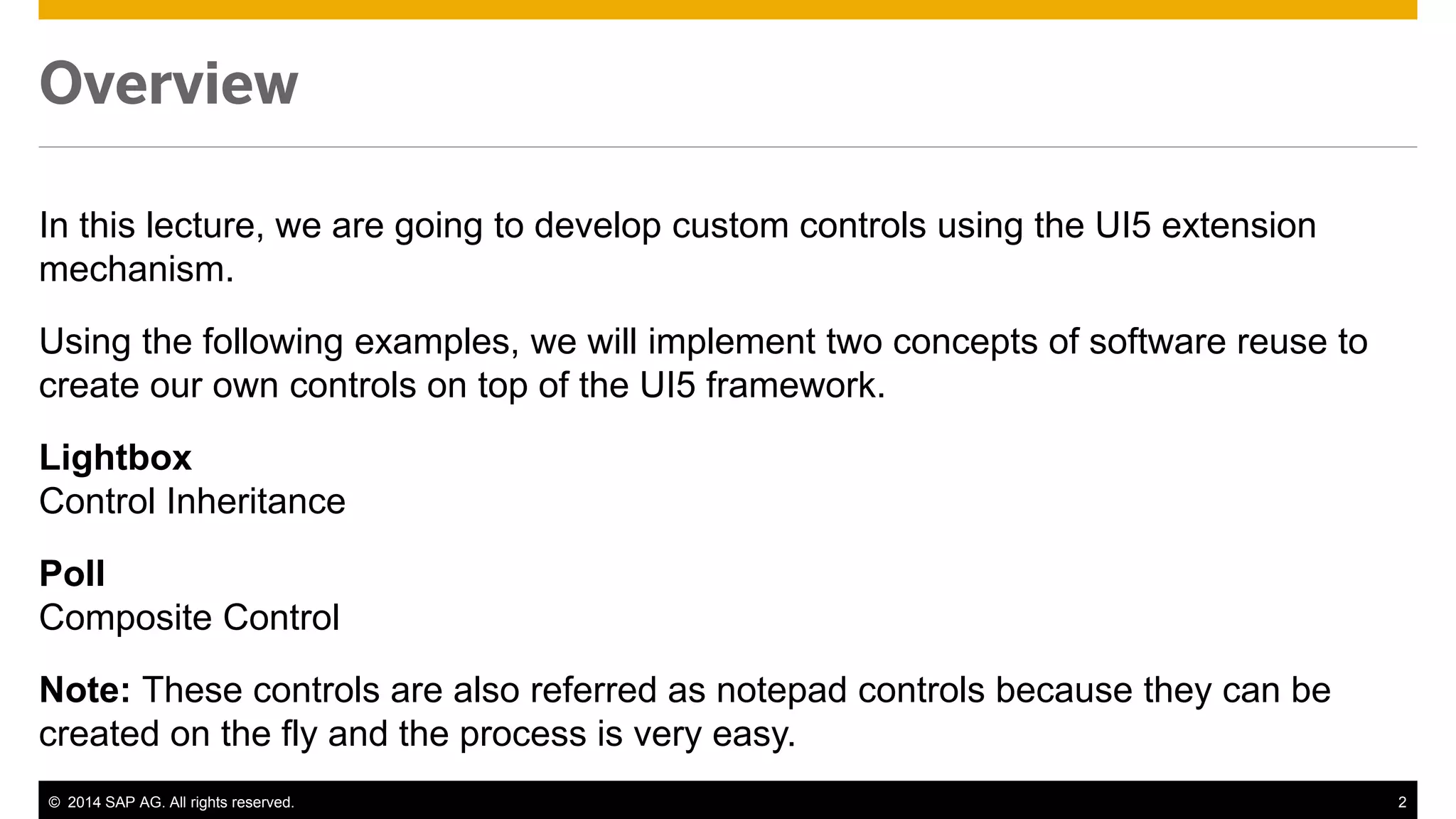 Developing Custom Controls with UI5 (OpenUI5 video lecture) | PDF