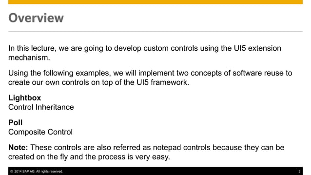 Developing Custom Controls with UI5 (OpenUI5 video lecture) | PDF | Web Development | Internet