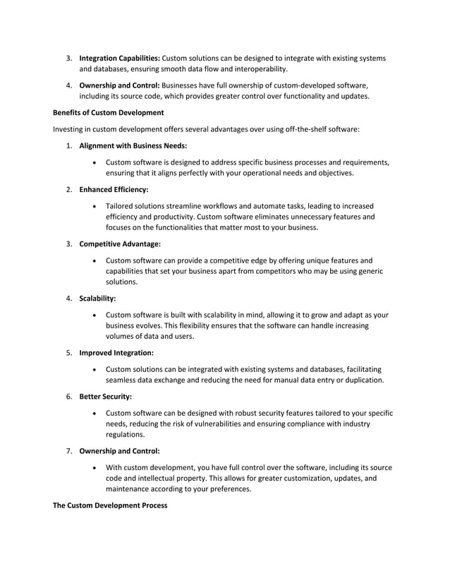 Custom Development: A Comprehensive Guide to Tailored Software ...