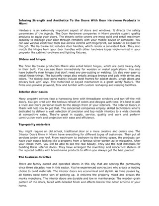 Interior Doors Miami | PDF | Woodworking | Arts and Crafts