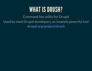 Custom Drush Commands - Drupal Yorkshire | PPT