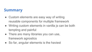 Custom elements | PPT