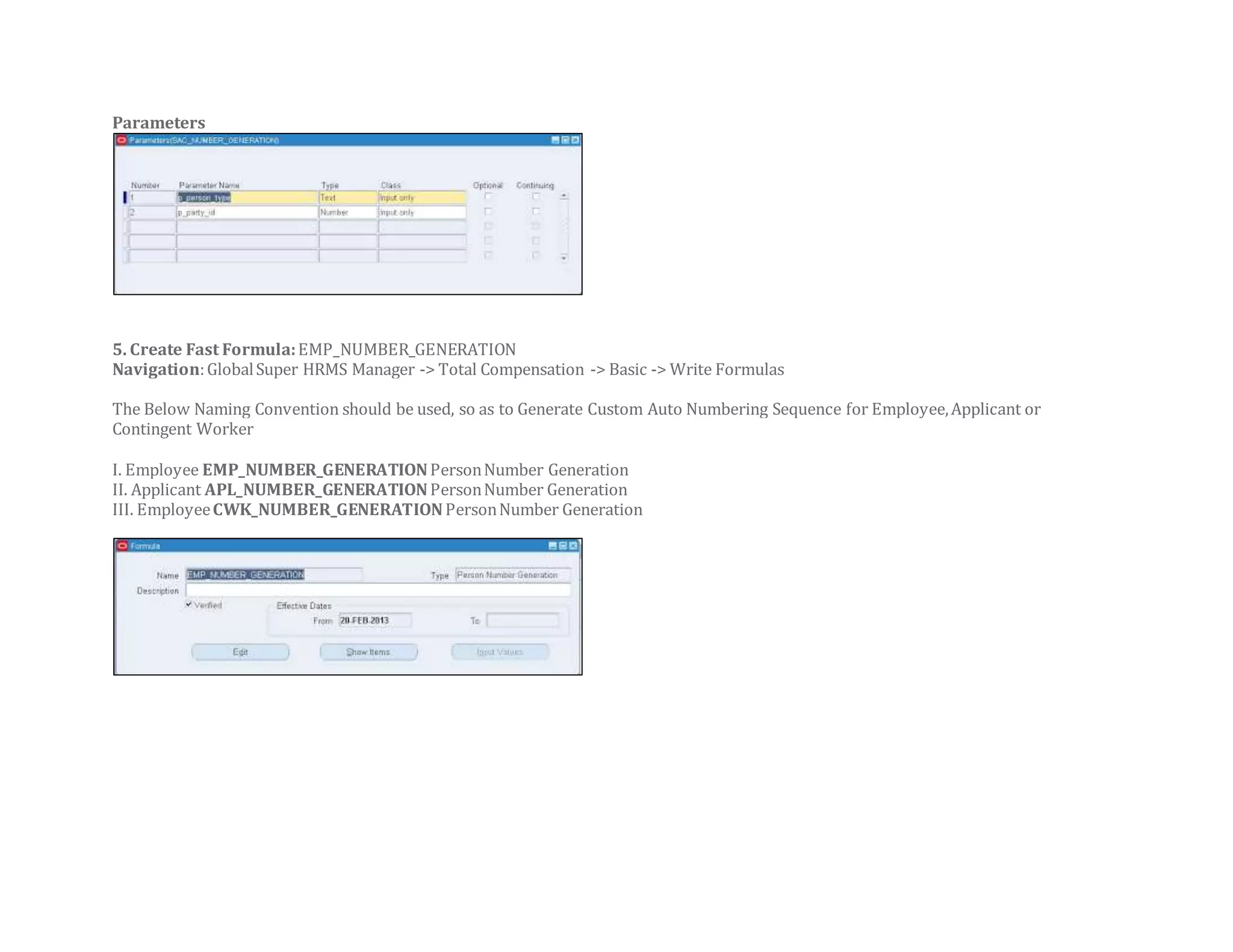 Custom employee number generation | PPT