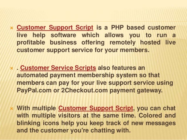 Customer Support Script Customer Service Scripts Php Script Direct