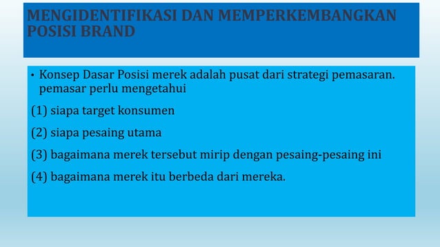 Ekuitas Merek Berbasis Pelanggan dan Positioning Merek | PDF