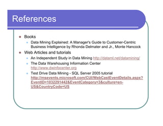 Customer Centric Data Mining | PPT