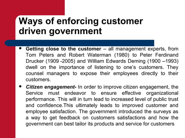 Customer driven government | PPT