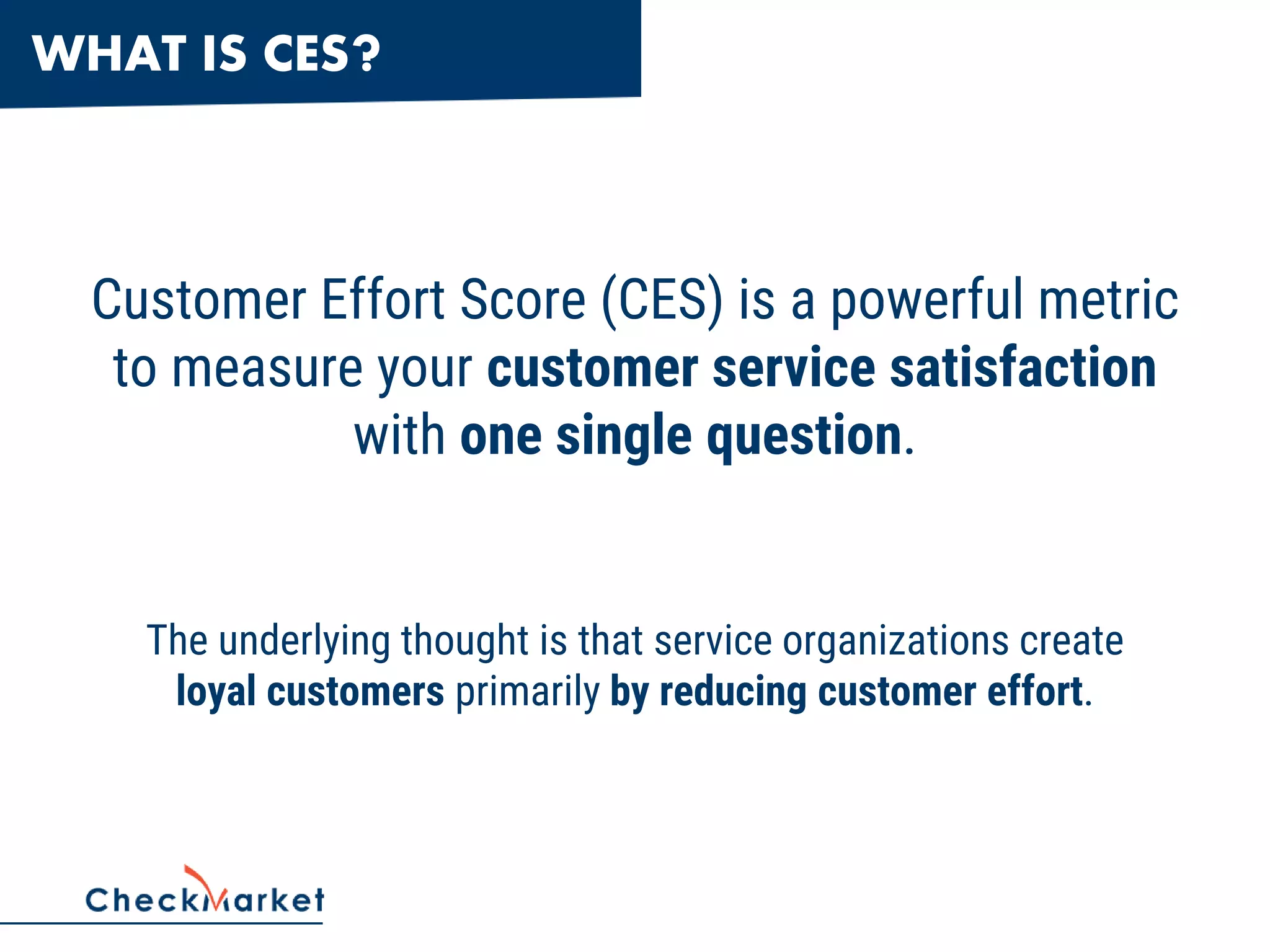 What is the Customer Effort Score (CES)? | PDF