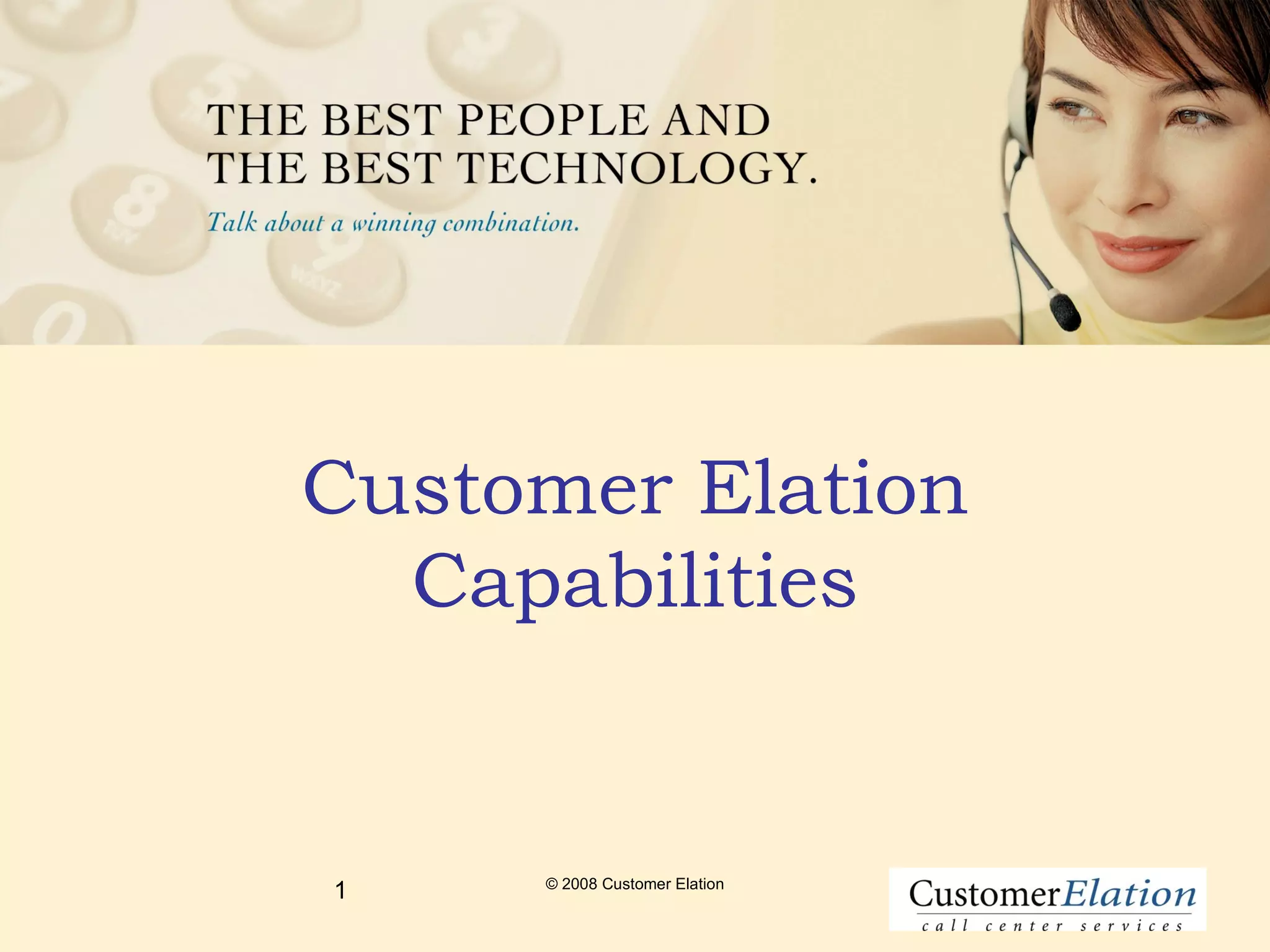 Customer Elation Ppt Overview | PPT