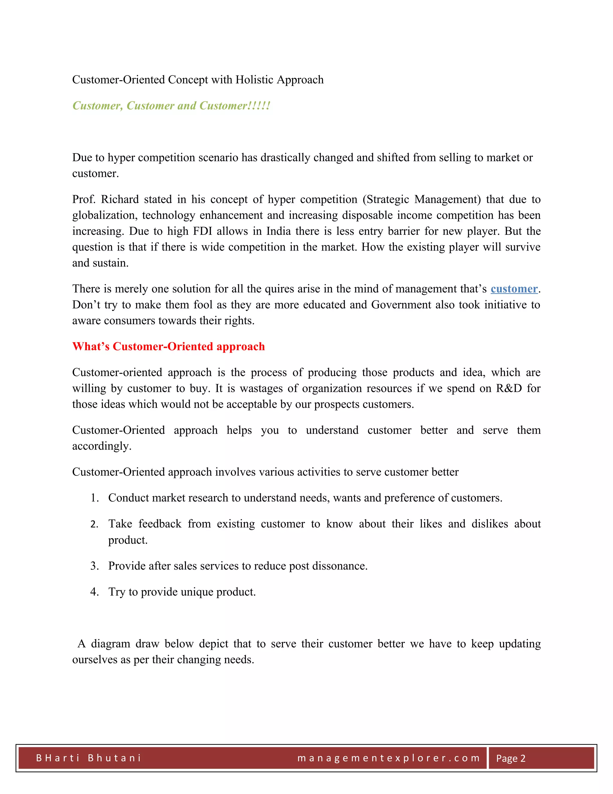 Customer oriented | PDF