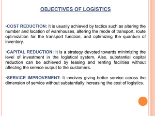 Customer oriented logistics management | PPTX