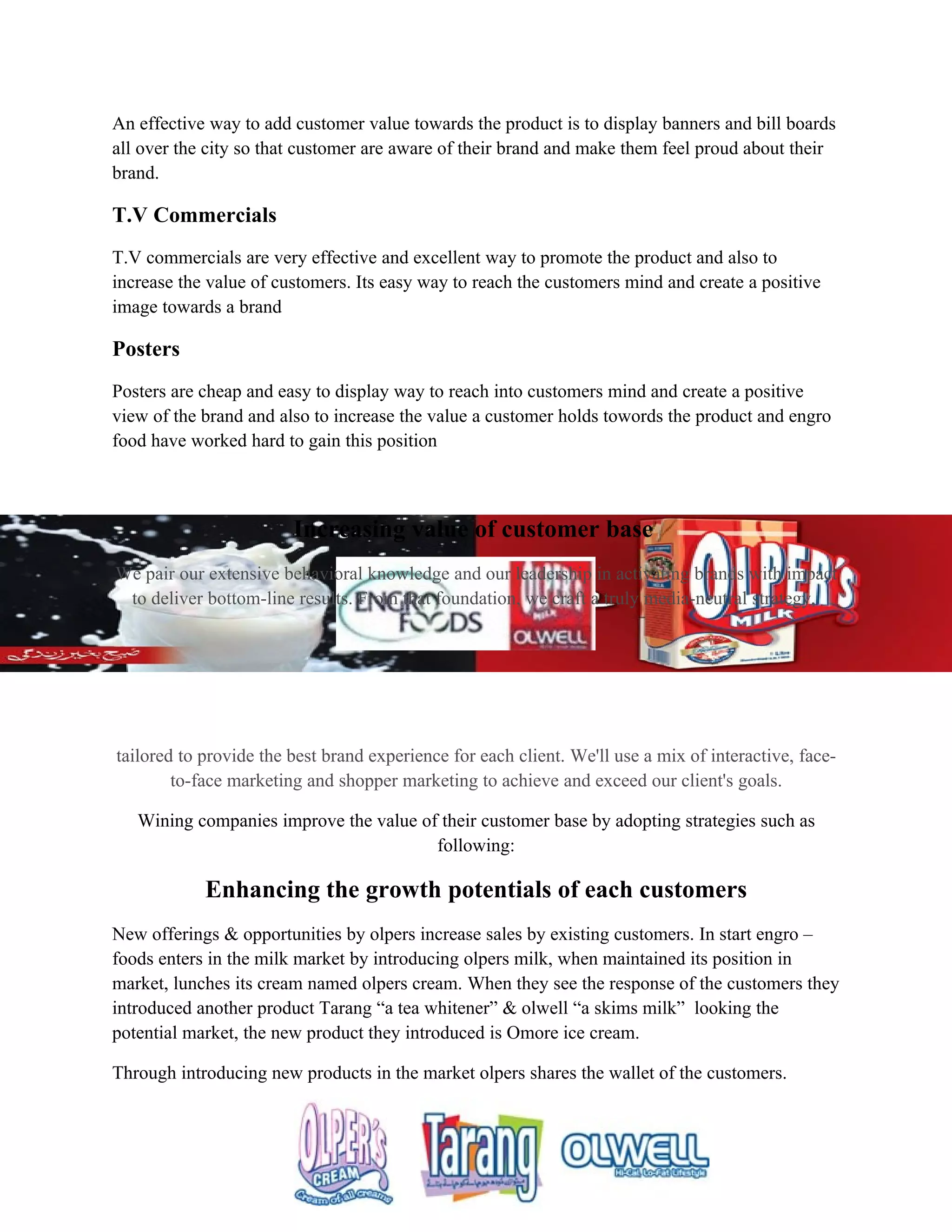 Customer Relationship Management Of Olpers Milk Of Engro Foods Ltd ...